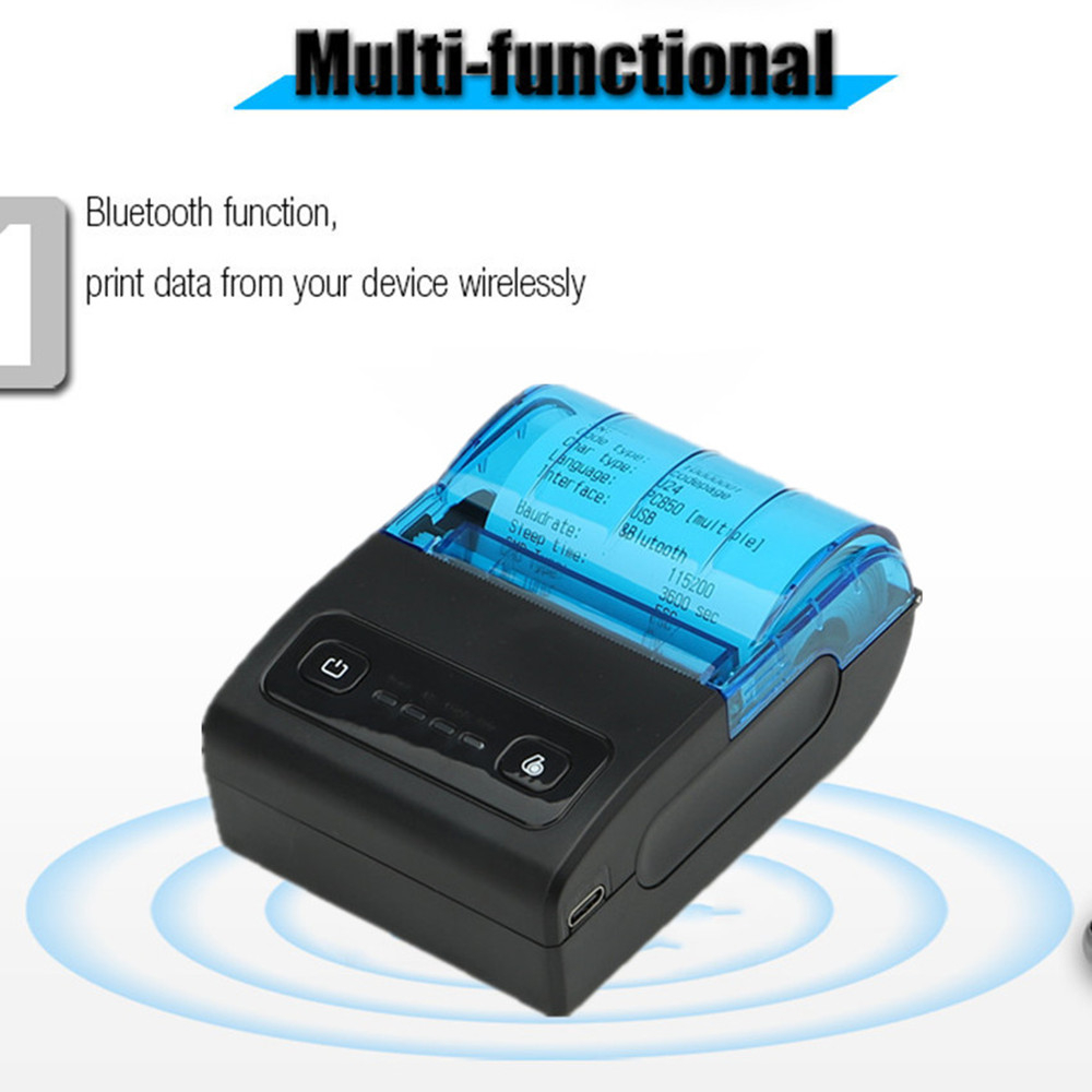 Bluetooth Printer Receipt Printer IOS/Andoird Receipt 58mm Mini SRS 69 ...