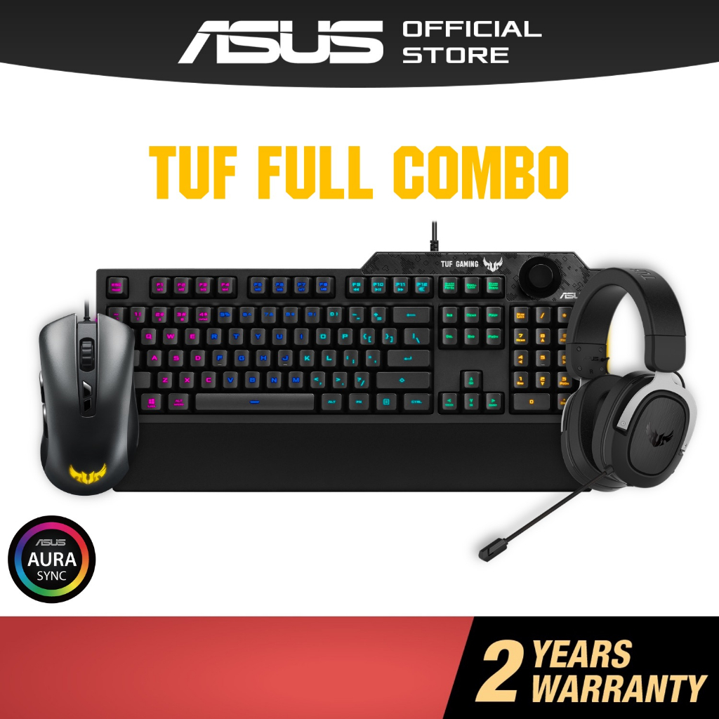 ASUS TUF Gaming Gear Combo TUF Gaming Mouse M3 and TUF Gaming Keyboard ...