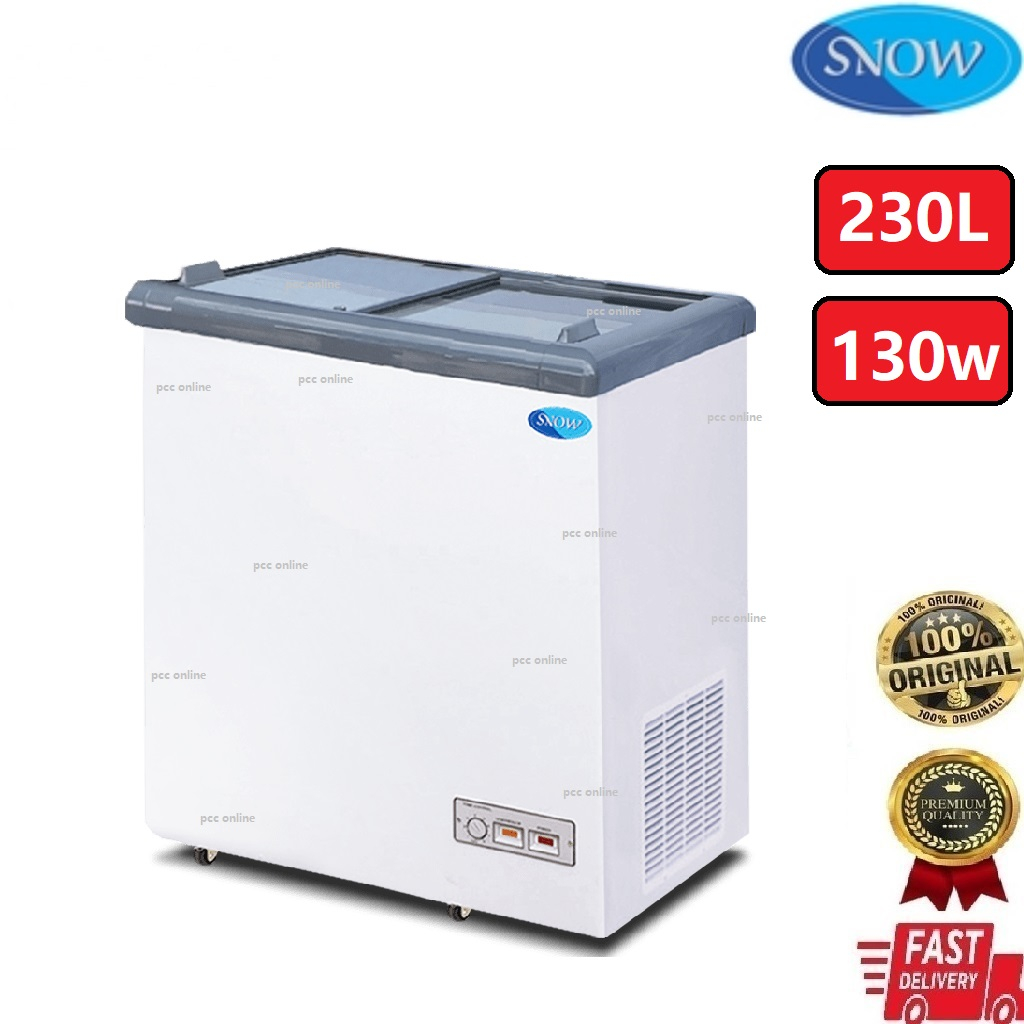 Snow LY250GL Glass Top Freezer Sliding Glass Door |Ice Cream Freezer ...