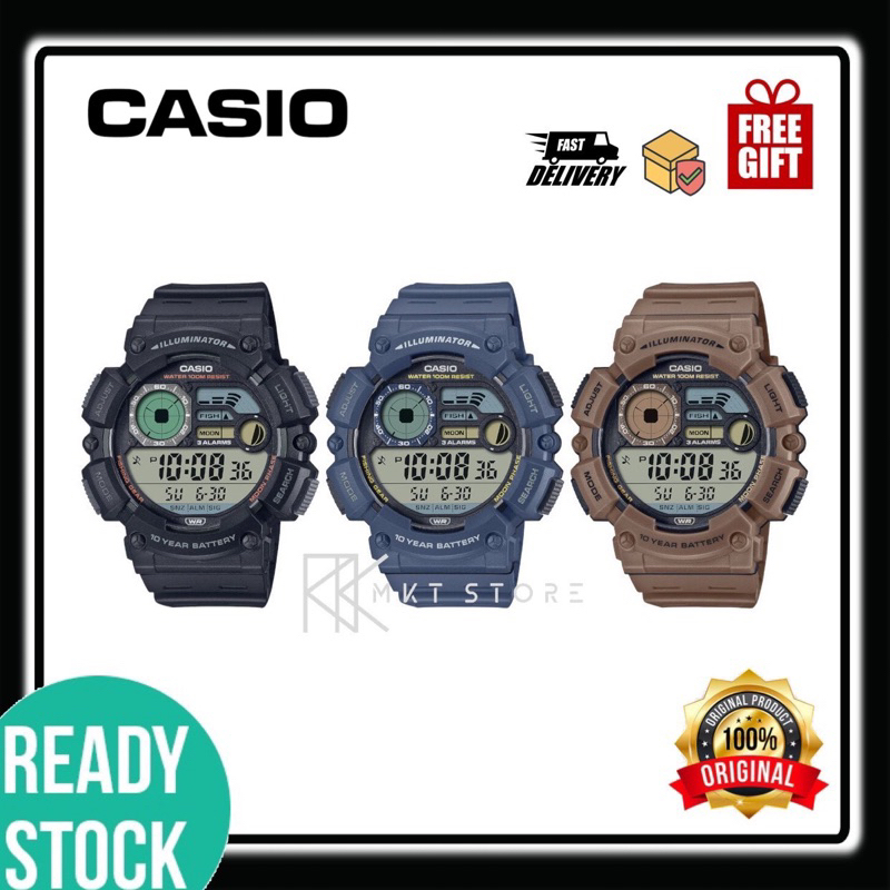 (MARCO SET) Original Casio Digital WS1500H / WS-1500H-1A / WS-1500H-2A ...