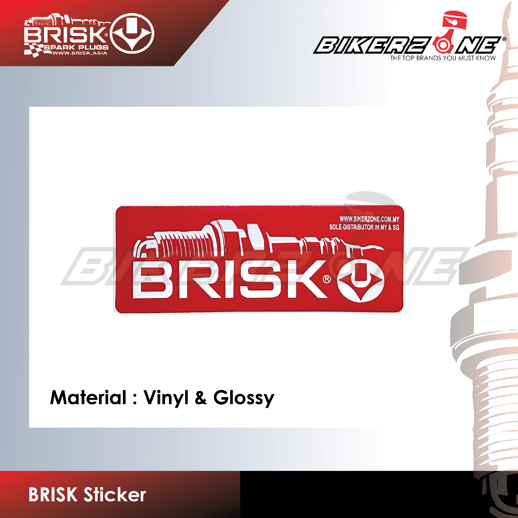 BRISK Spark Plugs Sticker by Bikerzone Official Store | Shopee Malaysia
