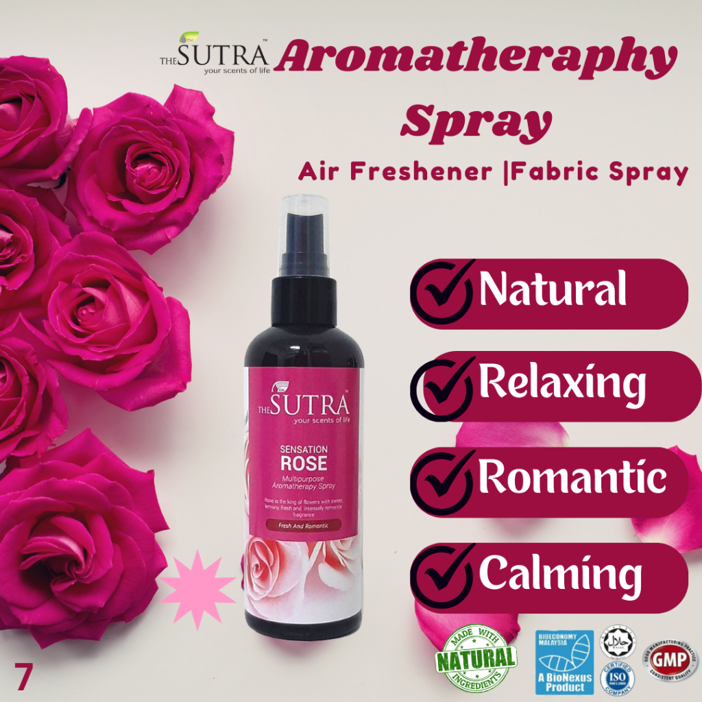 🔥SHIP TODAY🔥Natural Aromatherapy Multipurpose Rose Spray|Penyegar Udara ...
