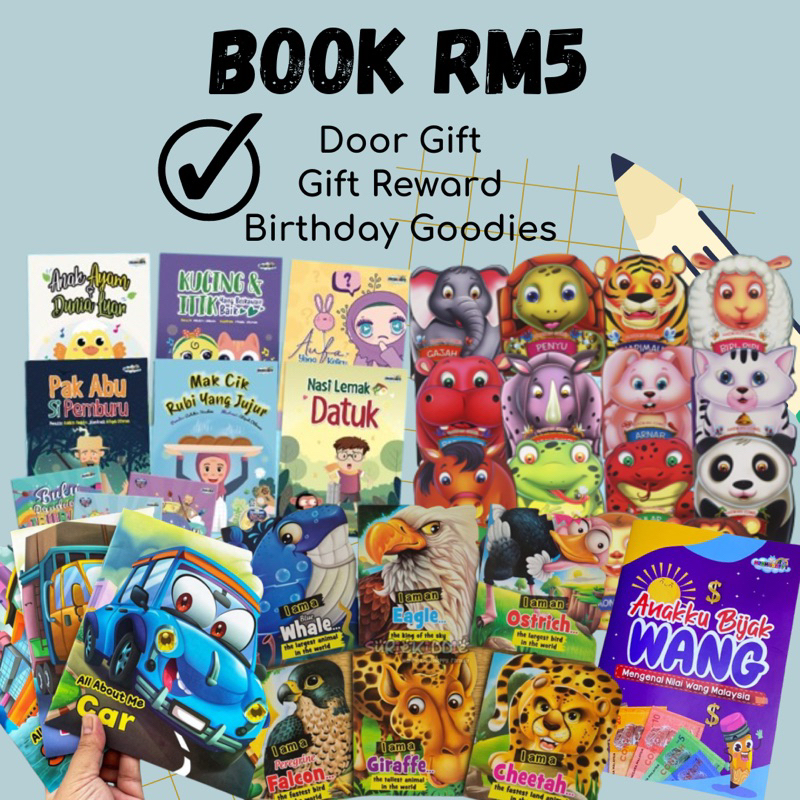 BUKU RM5 DOORGIFT / BIRTHDAY GOODIES / GIFT REWARD / BUKU MURAH FOR ...