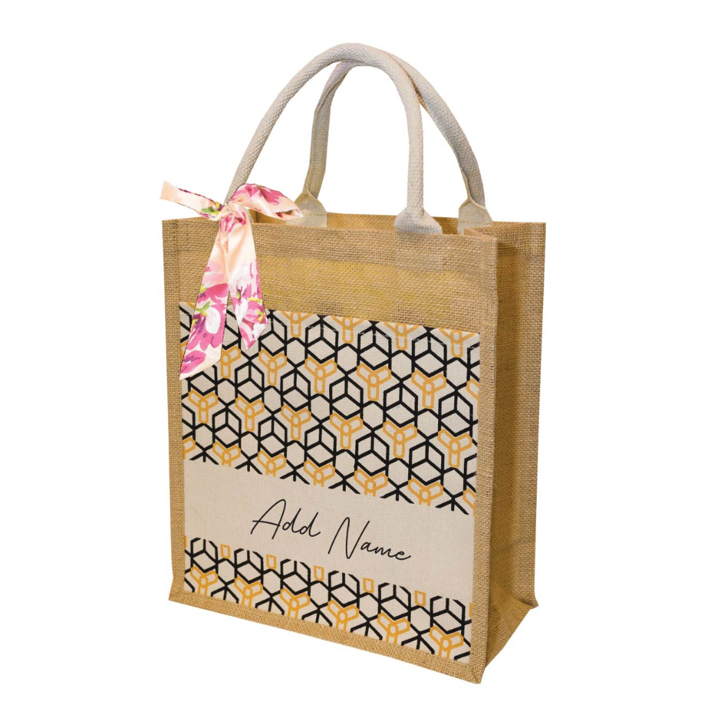 [BAG SULAM NAMA] JUTE BAG SLING TOTE CANVAS BAG MEDIUM SIZE ...