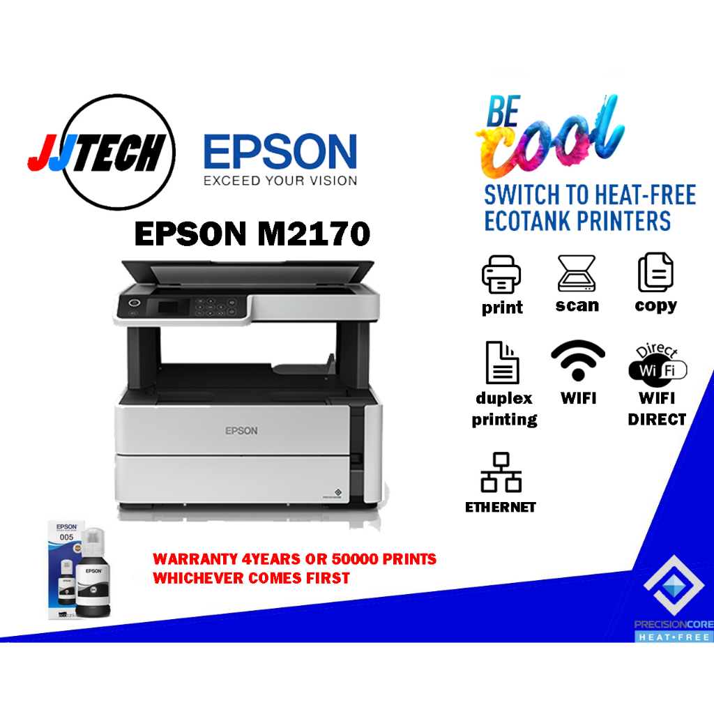 EPSON M2050 M2170 M3170 MONOCHROME PRINTER (PRINT, SCAN, COPY) | Shopee ...