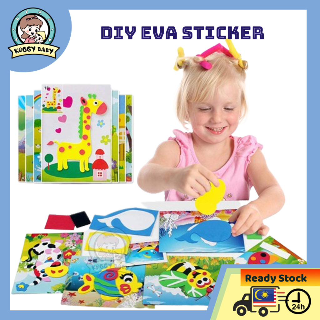KOGGY 17.5*12.5cm Eva Sticker Kids DIY Early Learning Educational Toys ...