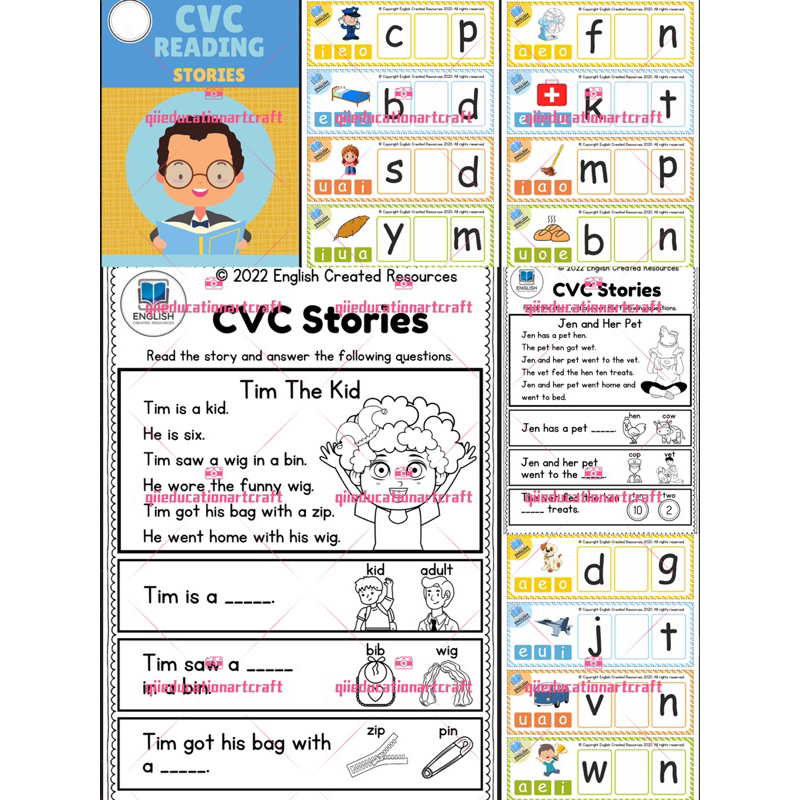 CVC READING STORIES PDF softcopy | Shopee Malaysia