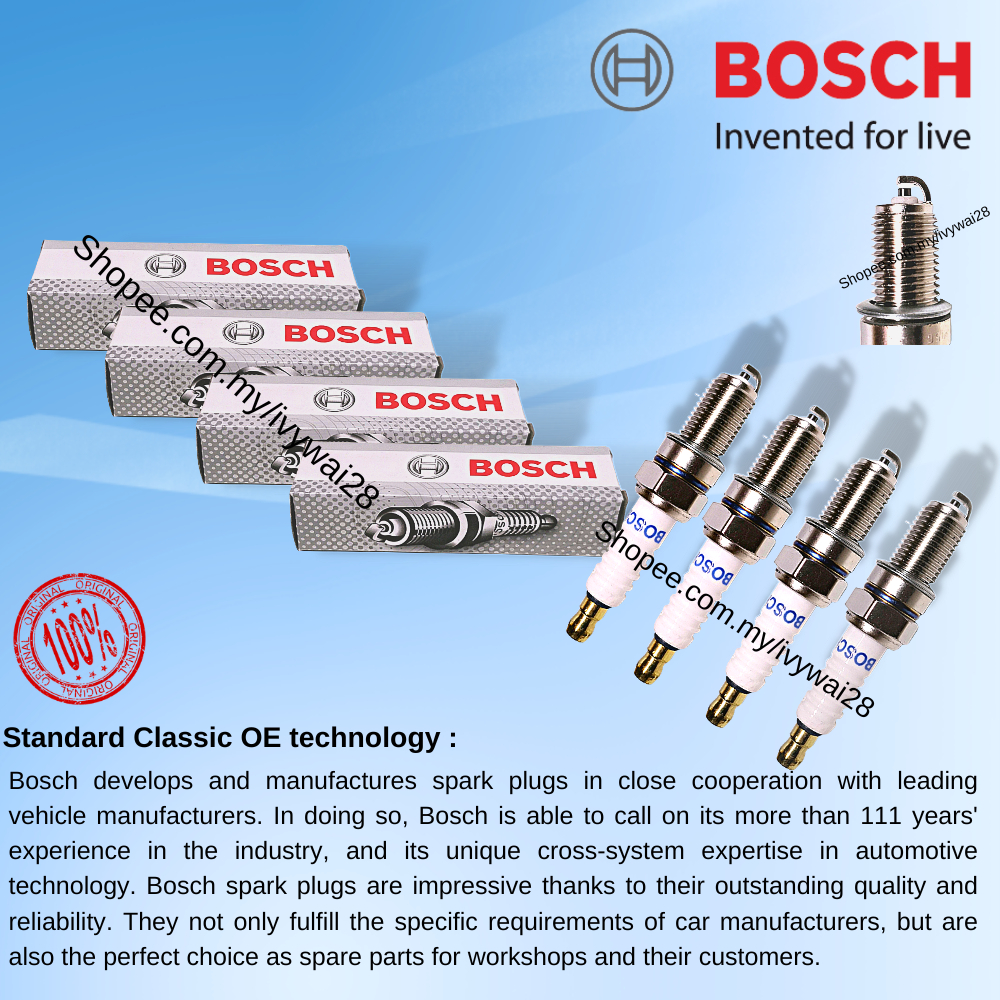 BOSCH Spark Plug Standard TOYOTA VIOS NCP42 NCP93 AE101 AE111 AE92 ...