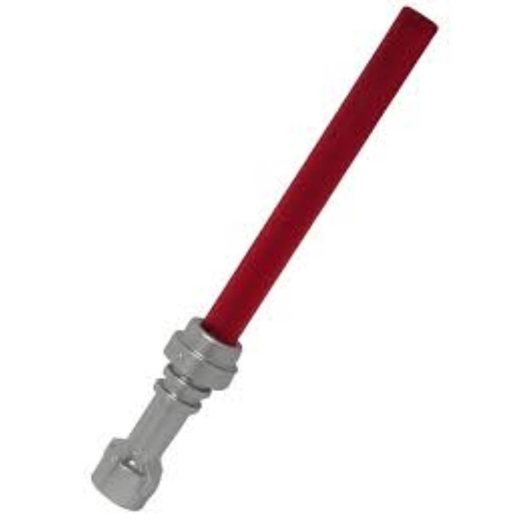 LEGO PARTS (GENUINE) Lightsaber Trans Red with Metallic Silver Hilt ...