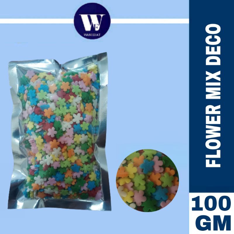 [100GM] FLOWER MIX SUGAR DECO | CAKE DECORATION SUGAR SPRINKLES ...