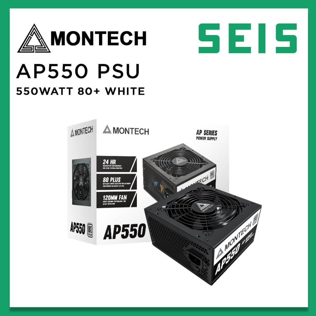 MONTECH AP550 80+ WHITE ATX 550W Non-modular Power Supply PSU | Shopee ...