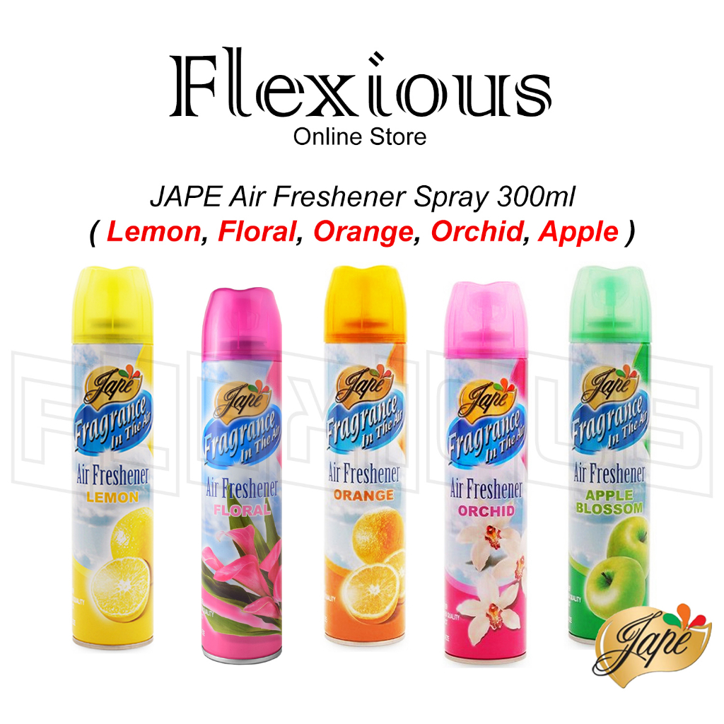 JAPE Air Freshener Spray 300ml ( Lemon ), ( Floral ), ( Orange ...