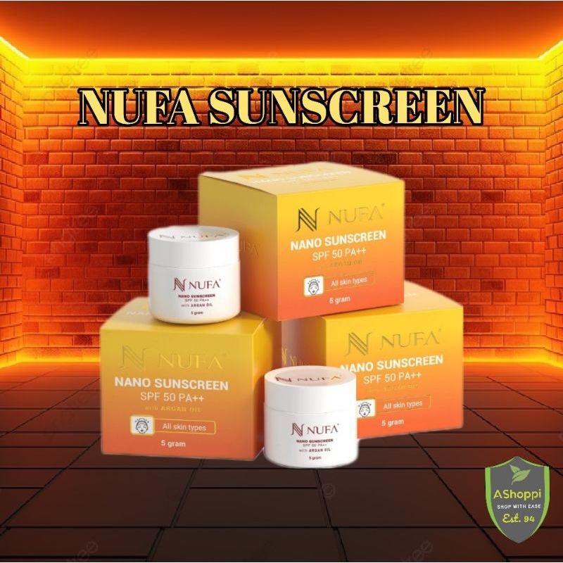 💯 ORIGINAL HQ 💯 NUFA SUNSCREEN SPF50 NUFA NANO SUNSCREEN WITH ARGAN OIL ...