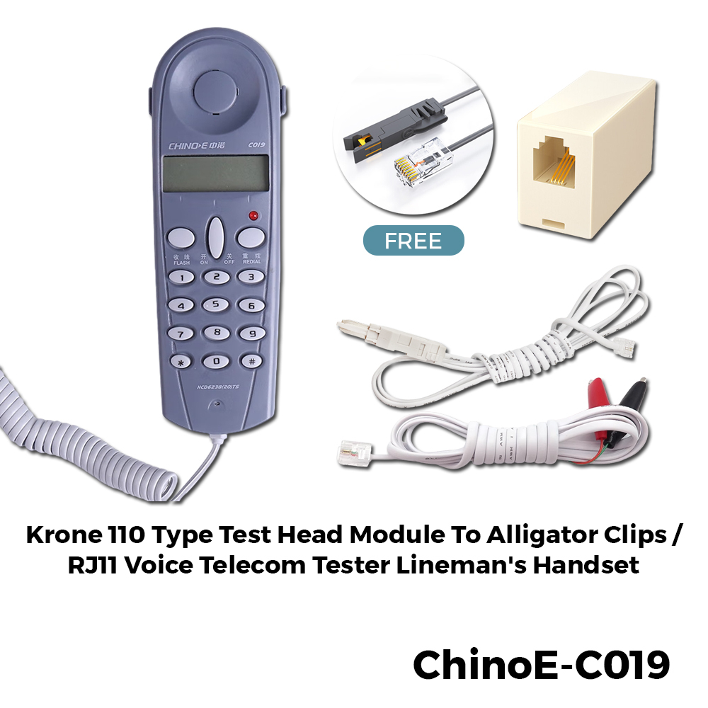 Krone 110 Type Test Head Module To Alligator Clips / RJ11 Voice Telecom ...