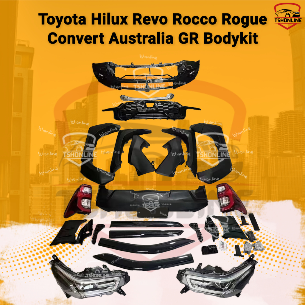 Toyota Hilux Revo Rocco Rogue convert Australia GR Bodykit Bumper set ...