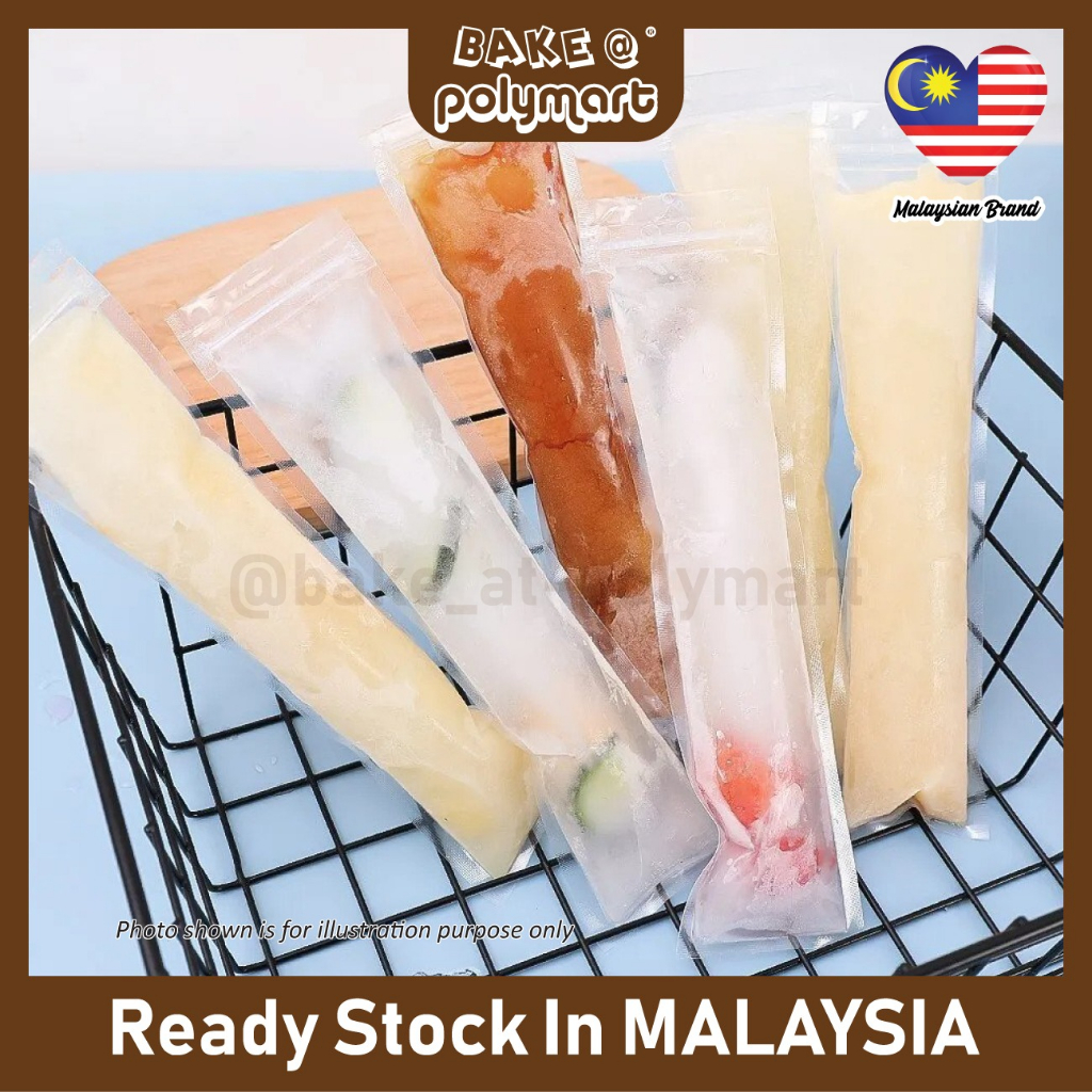 50PCs DIY Ice Cream / Ice Pop / Popsicle / Ice Yogurt Ziplock Bag ...