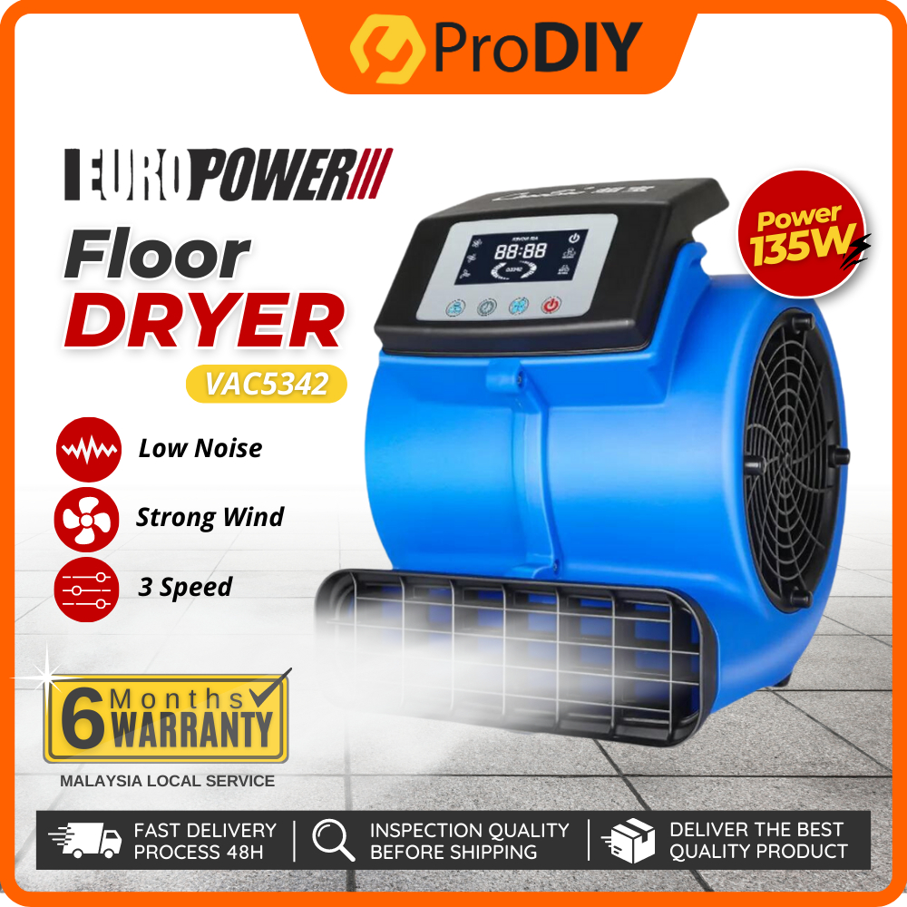 PRODIY EURO POWER 150W Manual Mini Floor Dryer Blower Lantai Toilet Mall Pengering Lantai ...