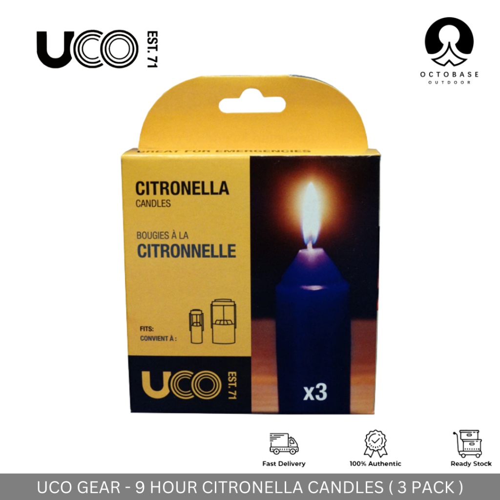 UCO GEAR - 9 HOUR CITRONELLA CANDLES ( 3 PACK ) | Shopee Malaysia