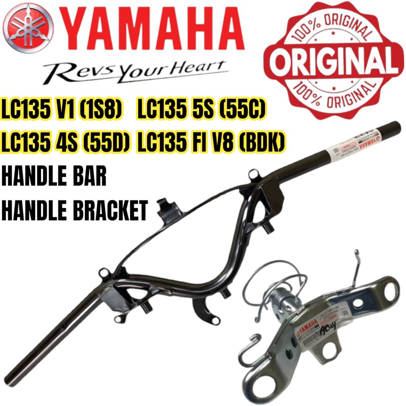 YAMAHA LC135 V1 - V8 4S 5S LC135 FI 100% ORIGINAL HLY HANDLE BAR HANDLE BRACKET STEERING BESI ...