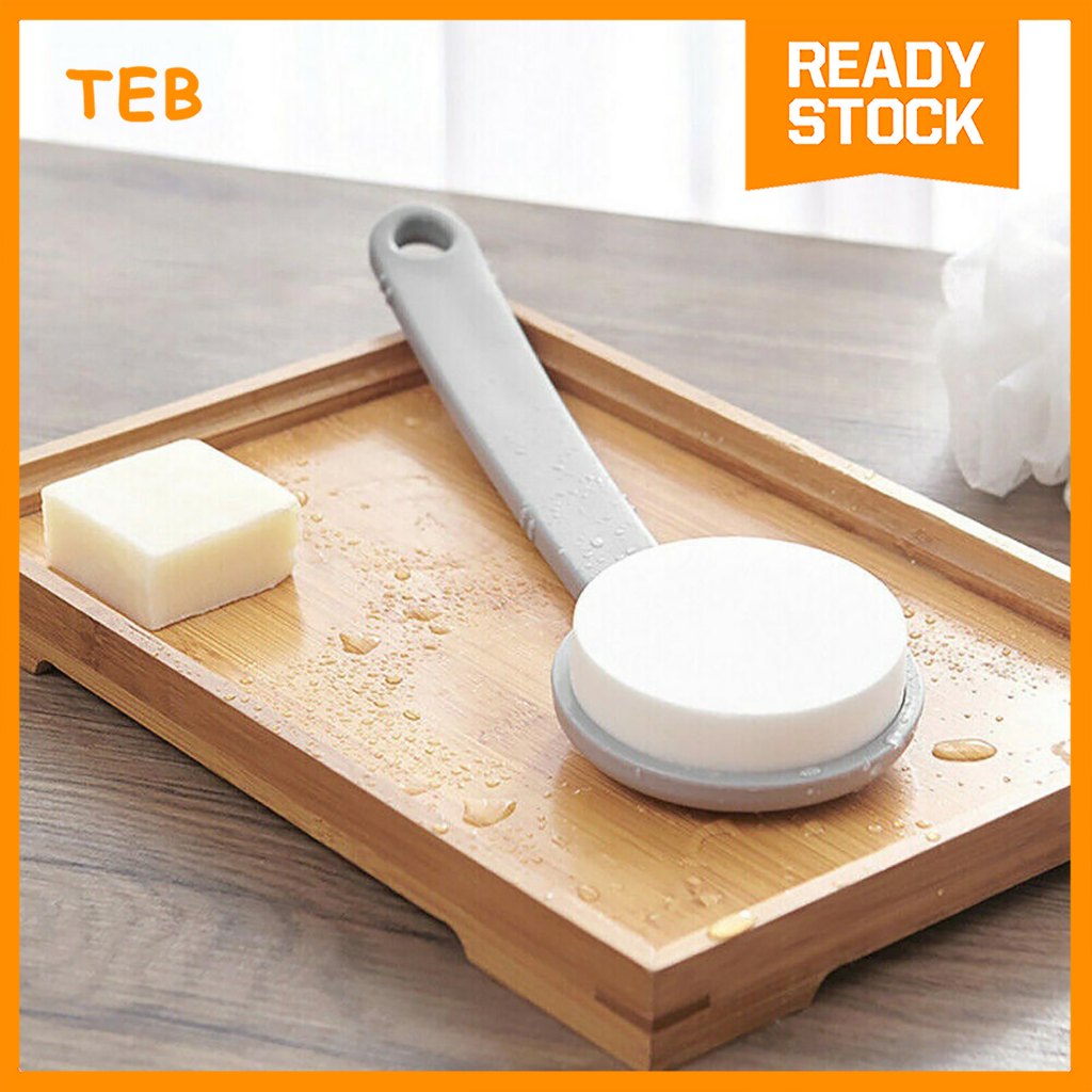 Lotion Body Shower Brush Berus Badan Mandi Long Handle PVA Sponge ...