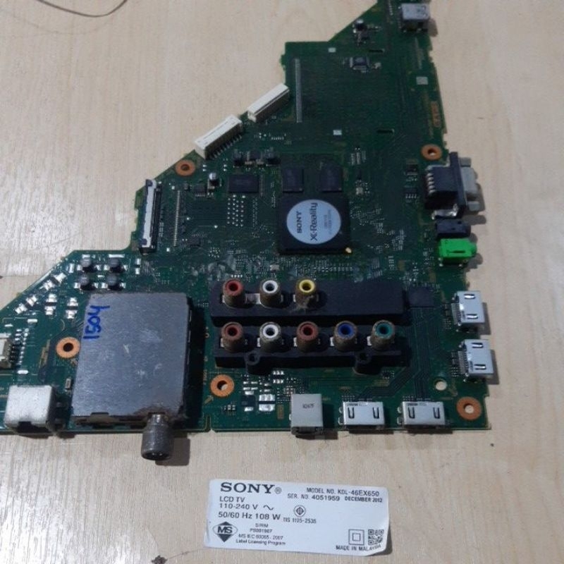 sony KDL-46EX650 MAIN BOARD POWER BOARD TCON LVDS BACKLIGHT SPEAKER ...