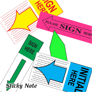 Sign Here Sticky Note | Color PP Stick-It Note | Index Sticker | Sticky ...