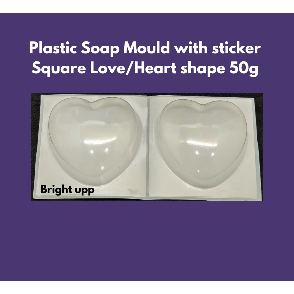 10pcs Love /Heart Shape 50g plastic soap mould with sticker acuan sabun ...