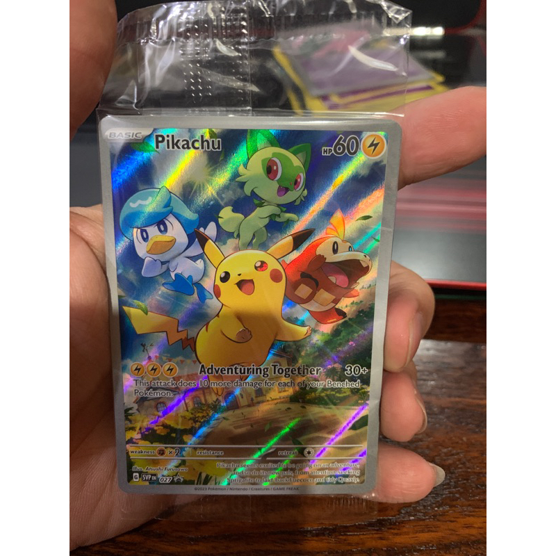 Pokemon tcg - Pikachu Promo SV 027 sealed / Raw | Shopee Malaysia