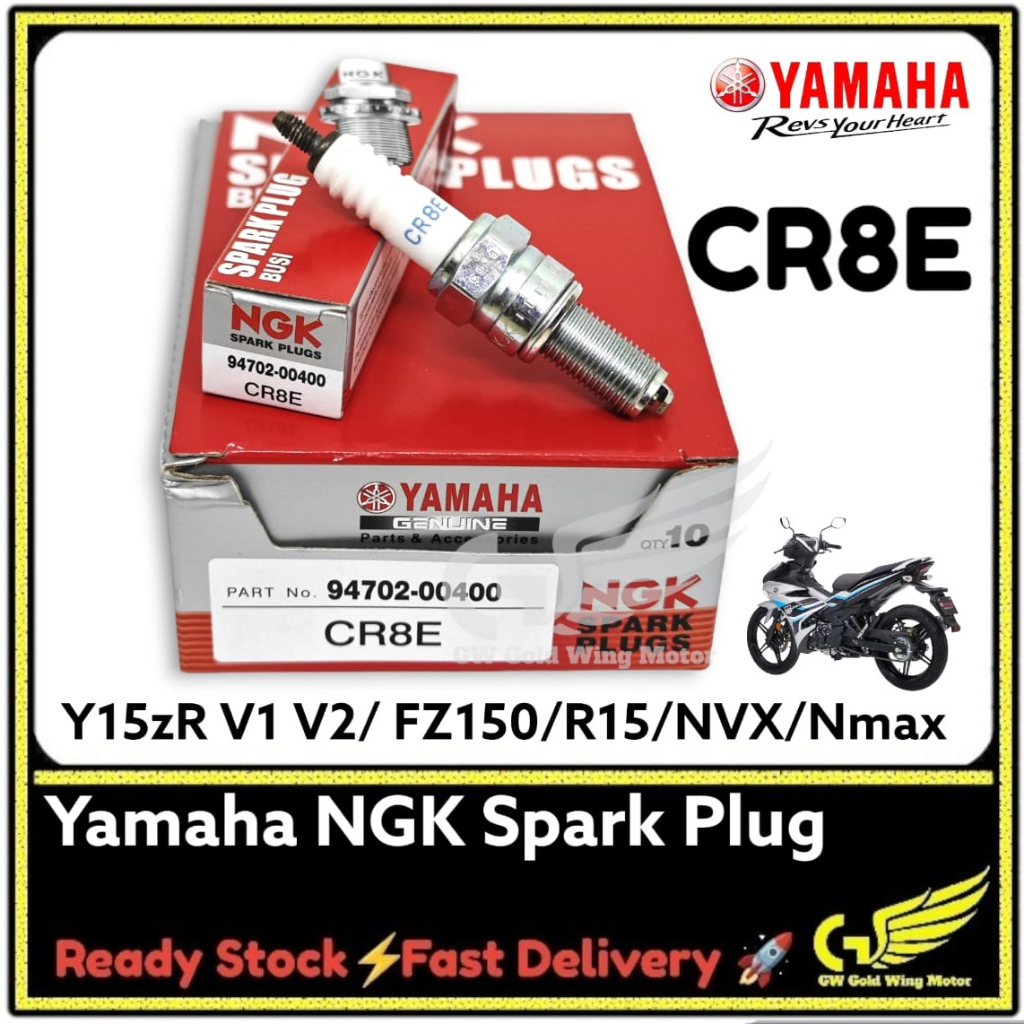 YAMAHA NGK SPARK PLUG CR8E FOR Y15 R15 MT15 FZ150 MT25 R25 XJ6 JAGUH CPR8EA-9 FOR LC135 NMAX NVX ...