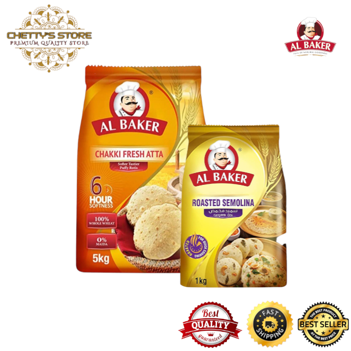 AL BAKER FRESH ATTA/ ROASTED SEMOLINA FLOUR (1KG/5KG) | Shopee Malaysia