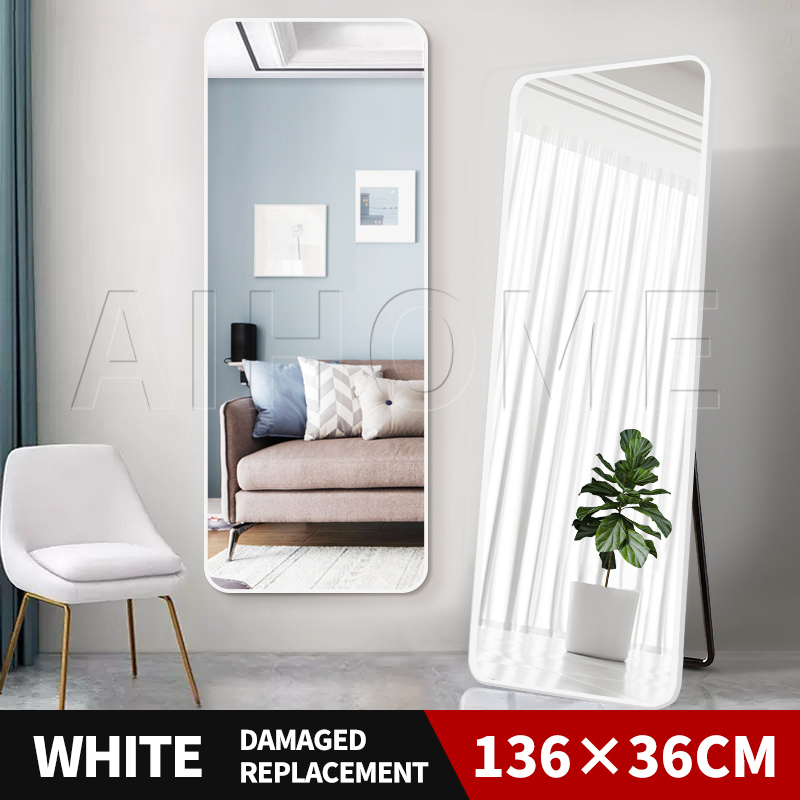 Full-length mirror fillet Cermin Standing Long Mirror Home decor Stand ...