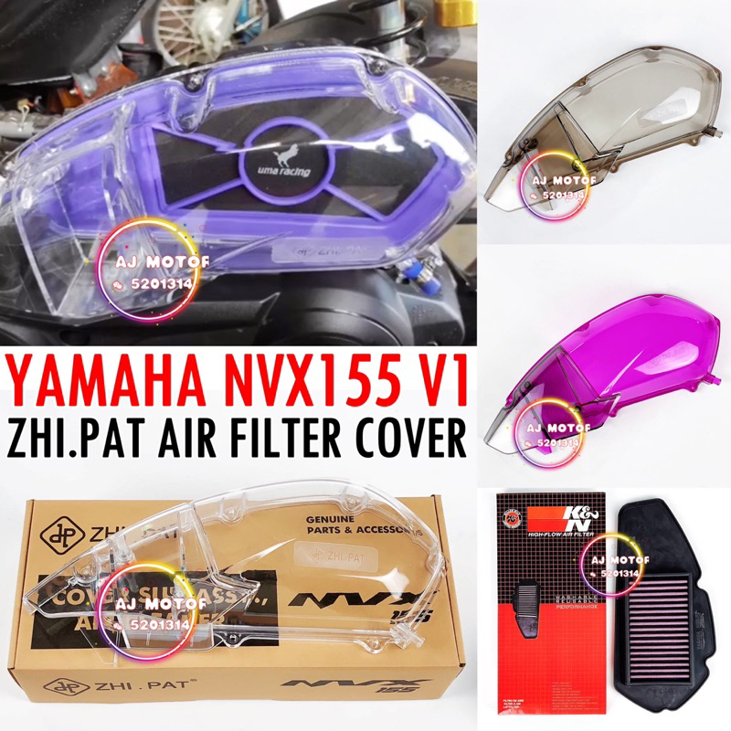 YAMAHA NVX NVX155 V1 ZHIPAT AIR FILTER COVER TRANSPARENT KOTAK ANGIN ...