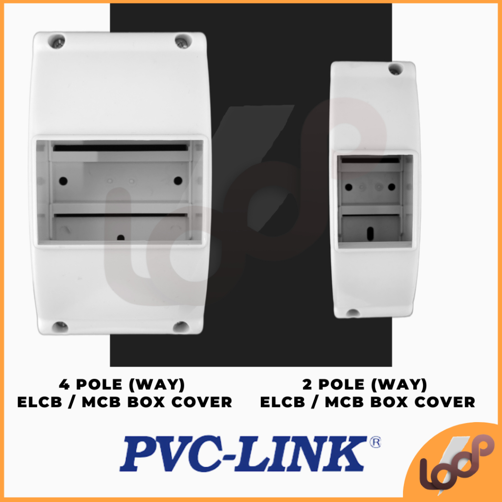 ELCB (RCCB) / MCB COVER 2 & 4 WAY(POLE) / PVC-LINK BOX COVER / PENUTUP ...
