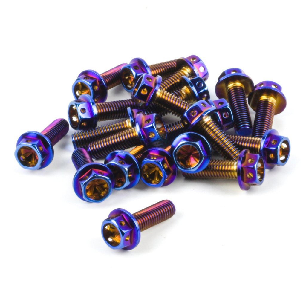 VRX MOTORCYCLE SCREW BOLT FULL THREAD M8*25mm- BLUE GOLD YAMAHA Y15 ...