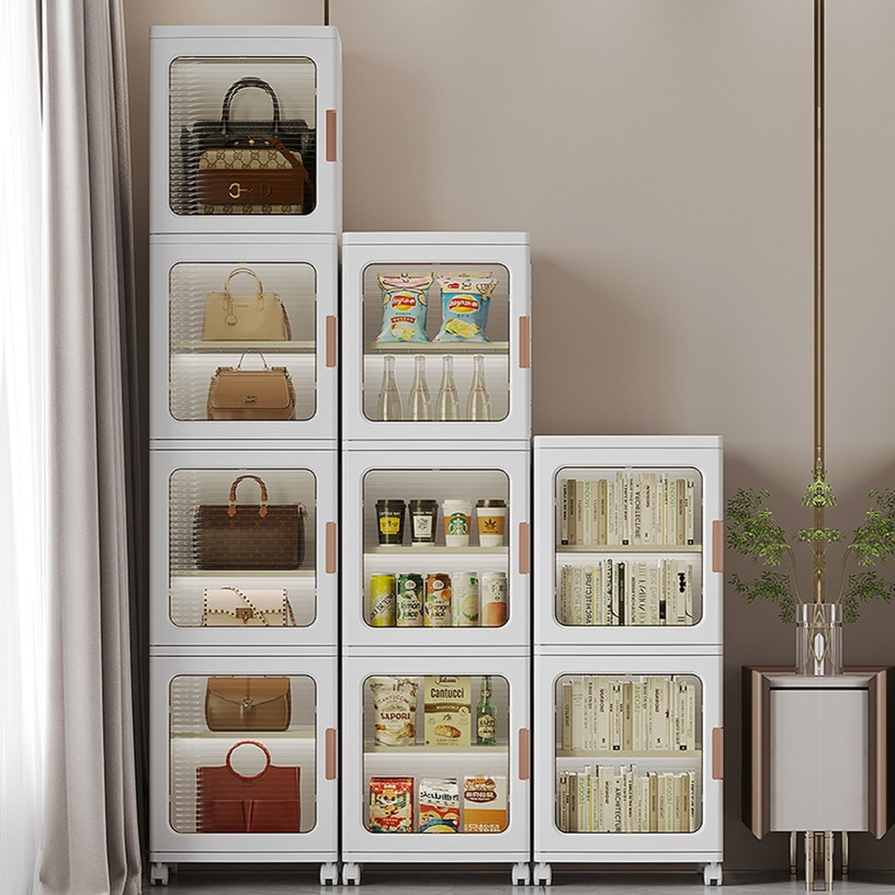[1/3/4 Layer] Tier Cube Rack Stackable Storage Box Cabinet Organizer ...