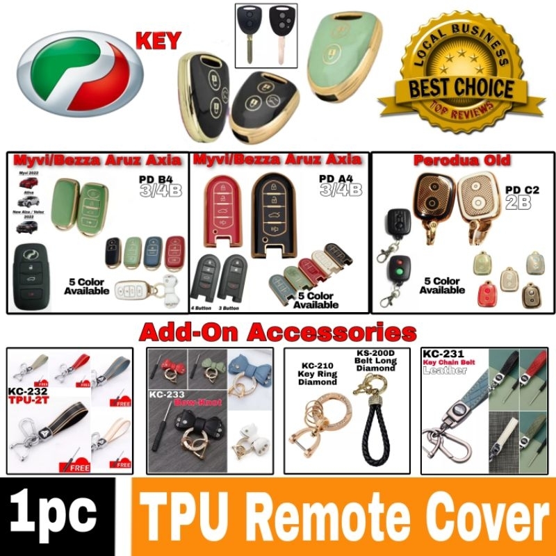 2023 Perodua Baru Remote key Cover TPU axia alza ativa aruz bezza myvi ...