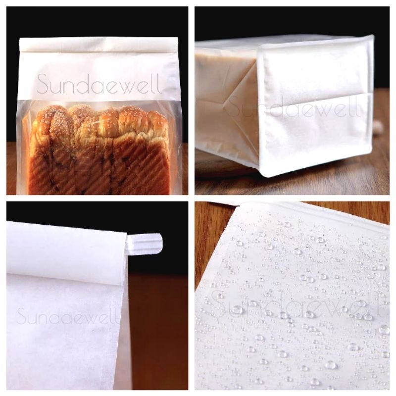Bakery Toast Loaf Bread Pastry Roti Packaging Bag Kraft Paper Cookie ...
