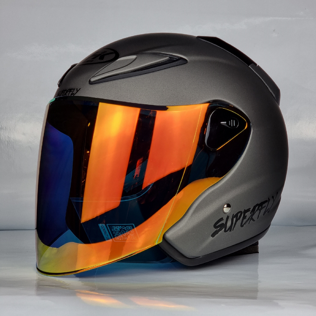NHK Helmet X SUPERFLY R6 v2 Solid (Grey Matt) | Shopee Malaysia