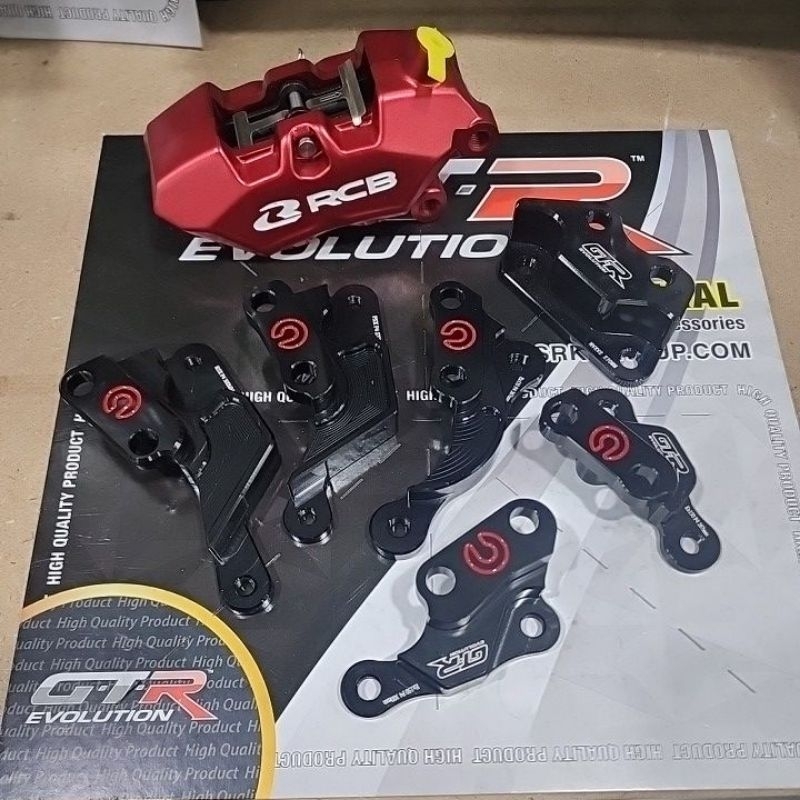 《Bracket》Caliper P4 @ RCB R1 4Pot Caliper Bracket Yamaha Honda | Shopee ...