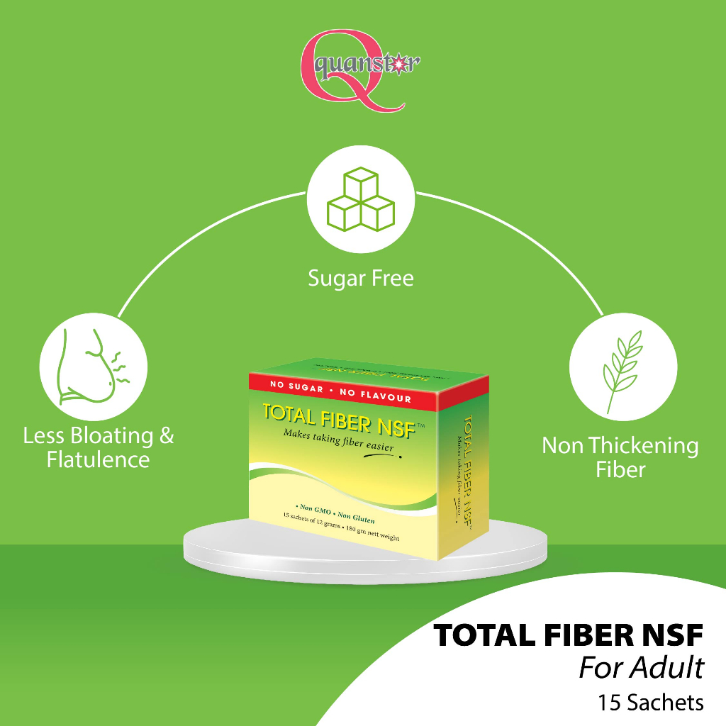 Quanstar Total Fiber NSF 12g x 15 sachets (Exp: 09/2025) | Shopee Malaysia