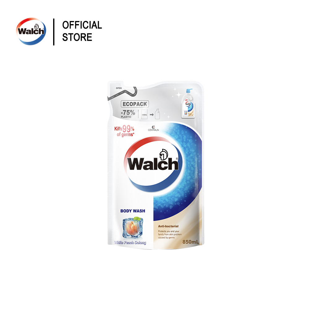 Walch Anti-bacterial Body Wash vWhite Peach Oolong Refill 850ml ...
