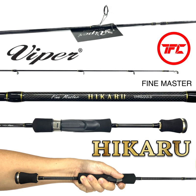 VIPER Hikaru Ultra Light Fine Master Spinning Rod UL Fishing Ultralight ...
