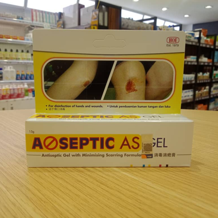 A SEPTIC AS GEL ( ANTISEPTIC GEL MINIMISING SCARRING FORMULATION ) 15G ...