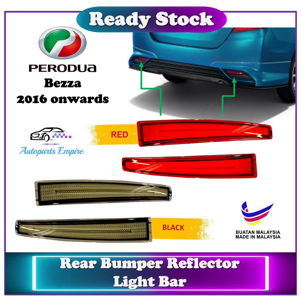 Perodua Bezza 】 Rear Bumper Reflector Light Bar - Safety Light ( 2016 ...