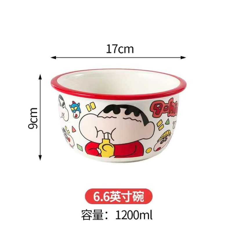 New Crayon Shin Chan Chibi Maruko Ceramic Noodles Bowl With Cover ...