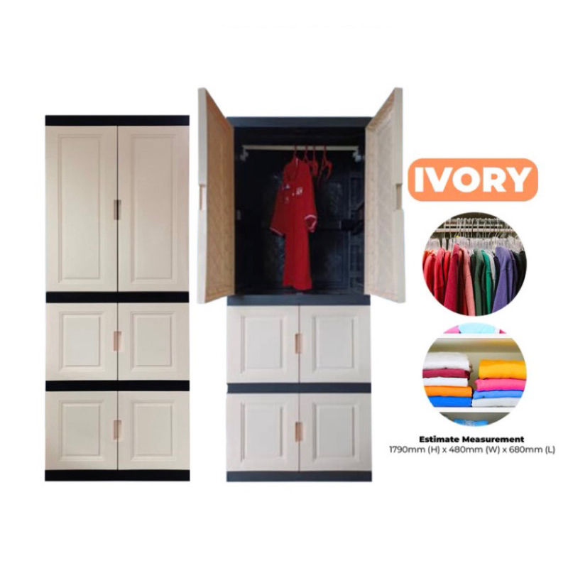 Waterproof multi purpose wardrobe / plastic cupboard / cloth cabinet ...