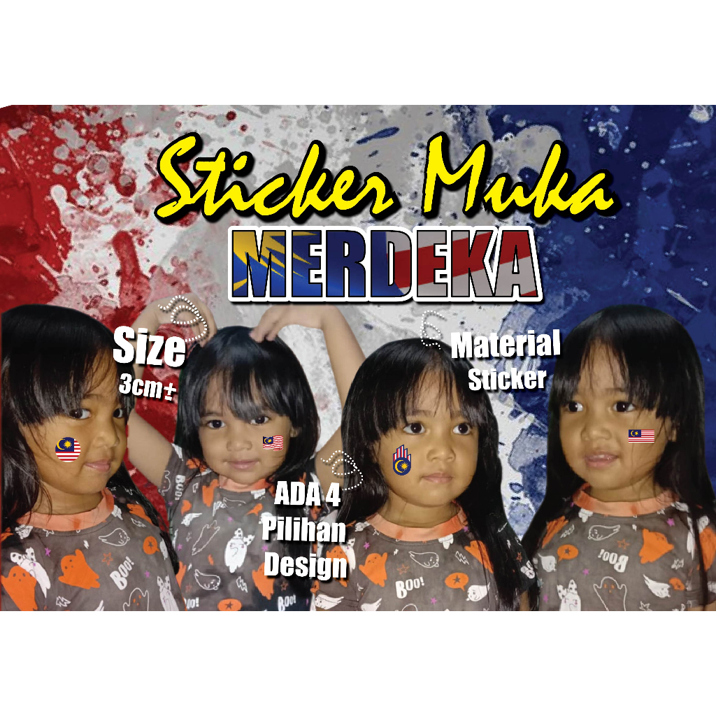 Sticker Muka Hari Merdeka | Shopee Malaysia