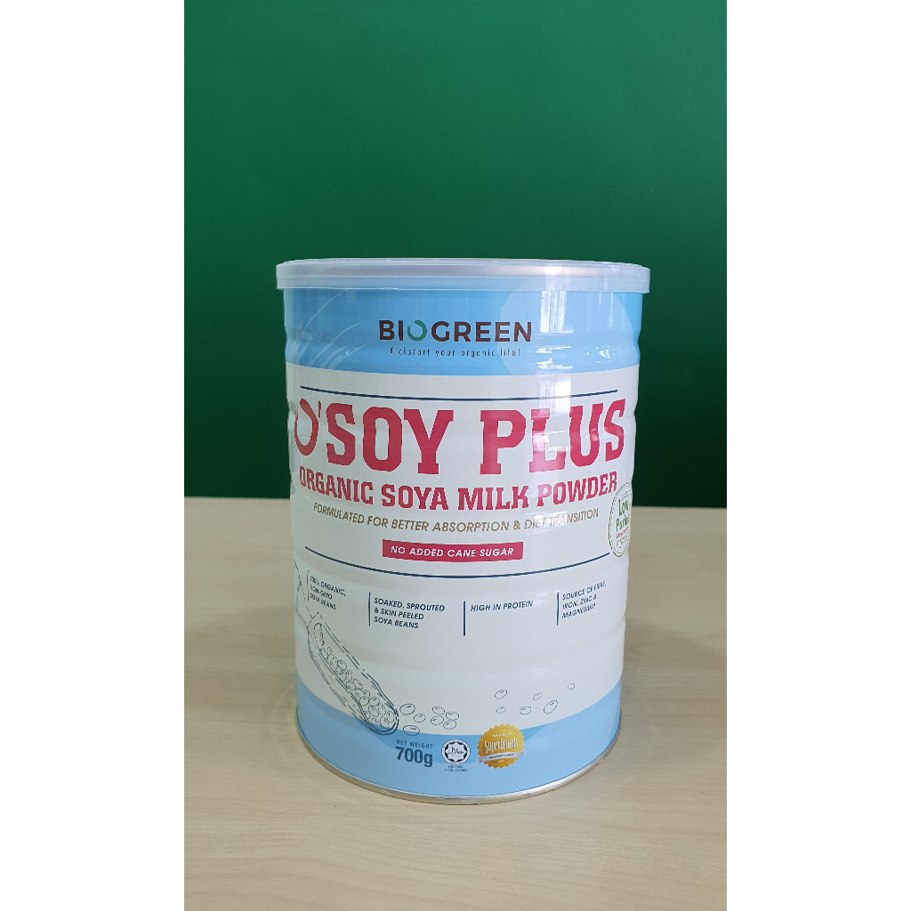 Biogreen O'Soy Plus No Added Cane Sugar Organic Soya Milk Powder ...