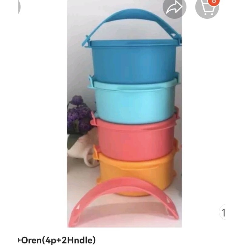 Tupperware Microwaveable Tup Tiffin Duo Set (4) 550ml | Shopee Malaysia