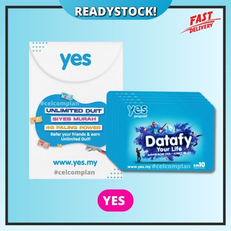 SIMKAD YES PREPAID 5G UNLIMITED DATA (fast shipping) | Shopee Malaysia